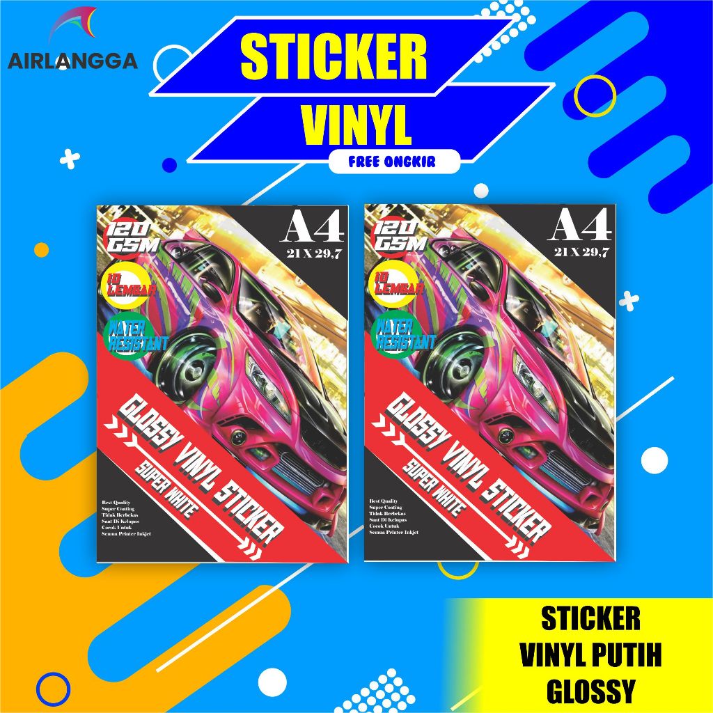 Jual Kertas Sticker Vinyl High Quality A4 Inkjet / Stiker Vinil / (1 ...