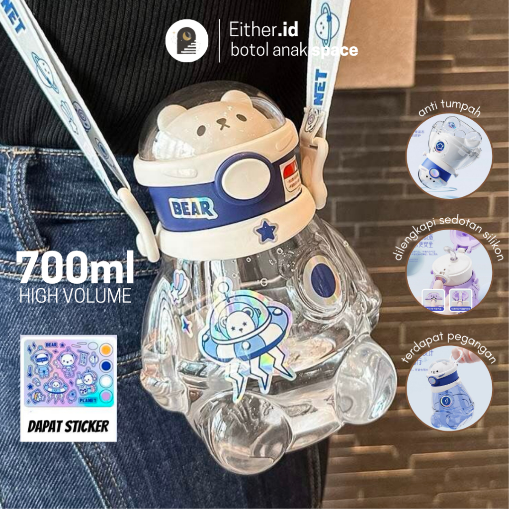 Jual Either.id - Botol Minum Anak Tali Sedotan / Botol Minum Anak 700 ...