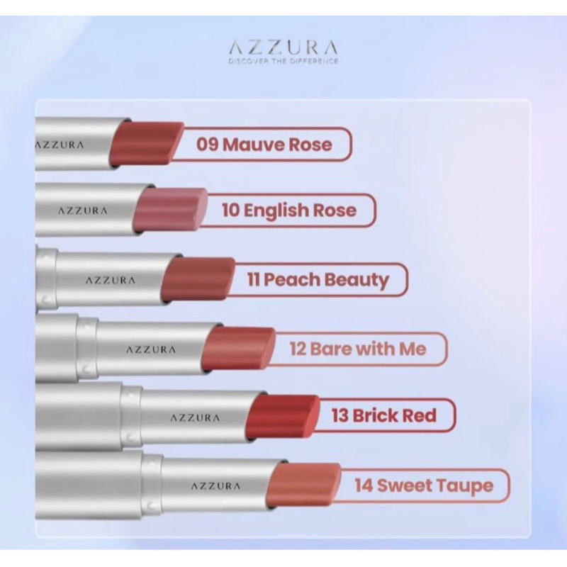 Jual azzura long lasting lipstick shade 11 peach beauty | Shopee Indonesia