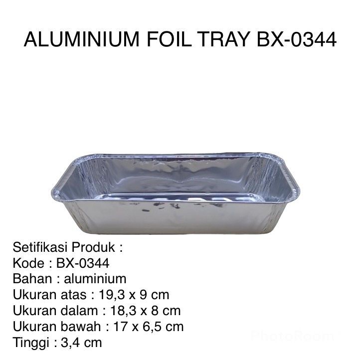 Jual HARGA 50 PCS ALUMINIUM TRAY BX-0344 400ml / WADAH ALUMINIUM FOIL ...