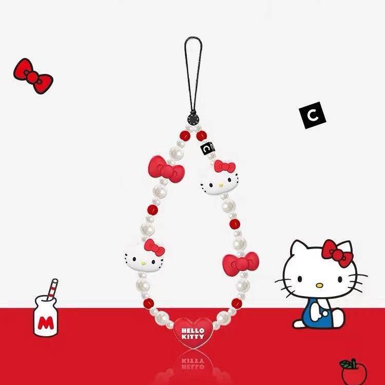 Jual CASETiFY HelloKitty Beaded Mobile Phone Chain Jewelry Cute ...
