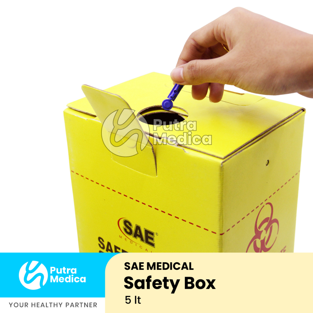 Jual Safety Box 5 Liter [Kuning] - 1pc / Kardus Sampah Khusus Benda Tajam / Kotak Limbah Medis ...