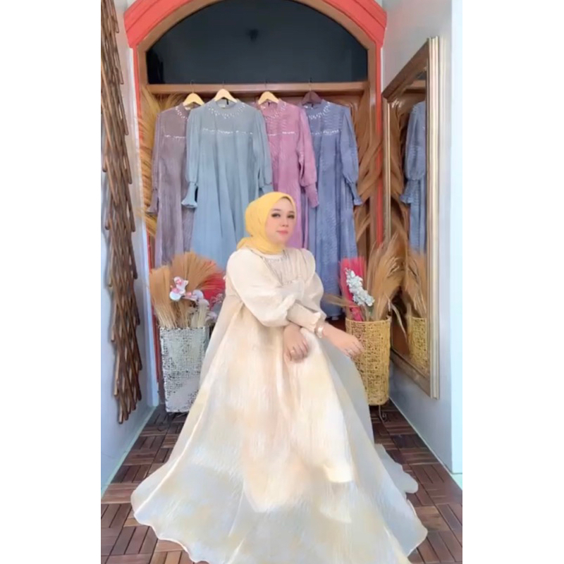 Jual gamis organza nagita dress by ohc | Shopee Indonesia