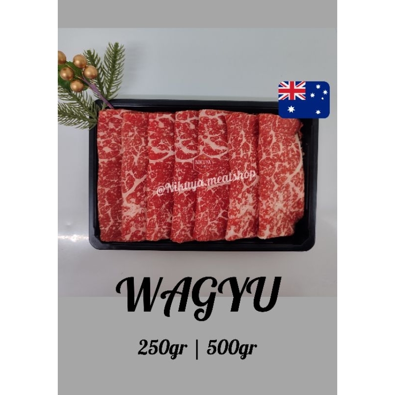 Jual AUS WAGYU low fat beef slice 250 gram - daging sapi yakiniku grill ...
