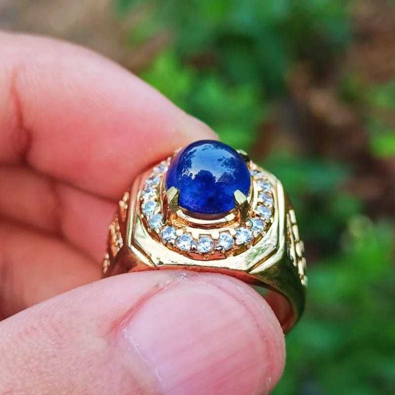 Jual Batu Blue Safir asli natural siap pakai | Shopee Indonesia