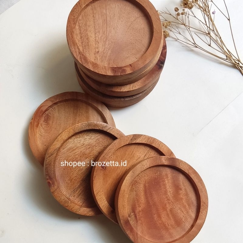 Jual coaster kayu alas foto properti foto brozetta | Shopee Indonesia
