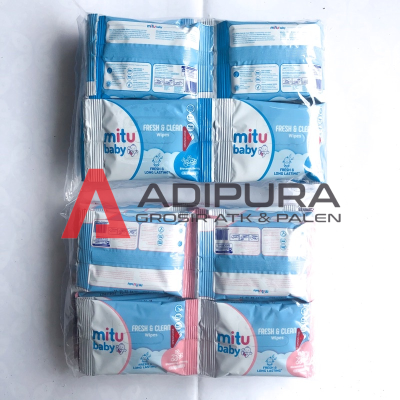 Jual (24 Sachet) Tisu Basah MITU Mini Pack 4's Renceng | Shopee Indonesia