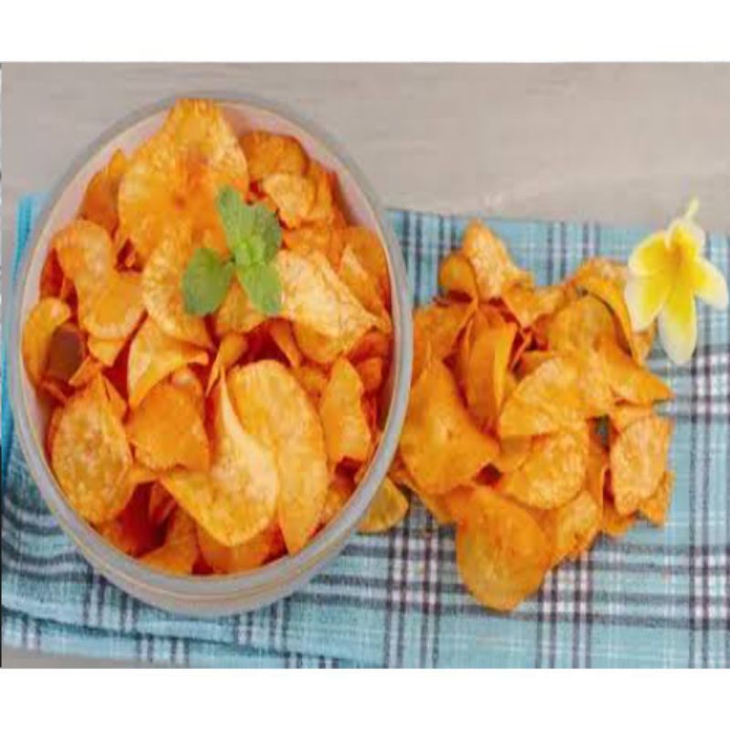 Jual Keripik Singkong Renyah Gurih Pedas Cemilan Ringan 50Gram | Shopee ...