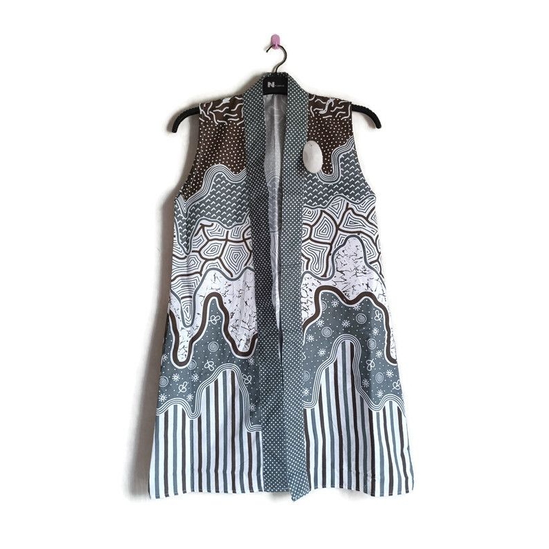 Jual ONE SET OUTER BATIK XL XXL VEST OUTER ROMPI BATIK MUAT JUMBO ...