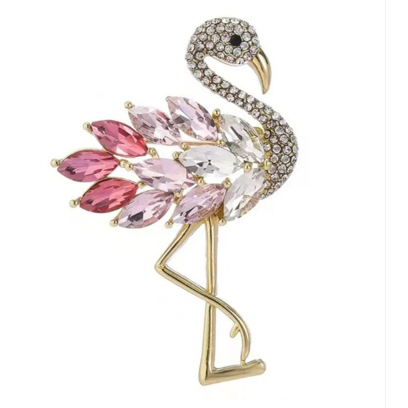 Jual bros burung aplikasi permata pink dan putih | Shopee Indonesia