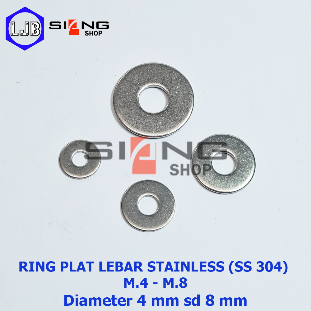 Jual Ring Plat Lebar M4-M8 Stainless 304 | Shopee Indonesia