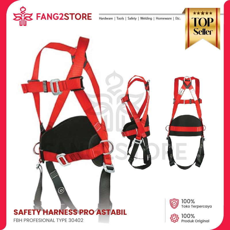 Jual Safety Harness / Full Body Belt Sabuk Climbing Shackle ASTABIL ...