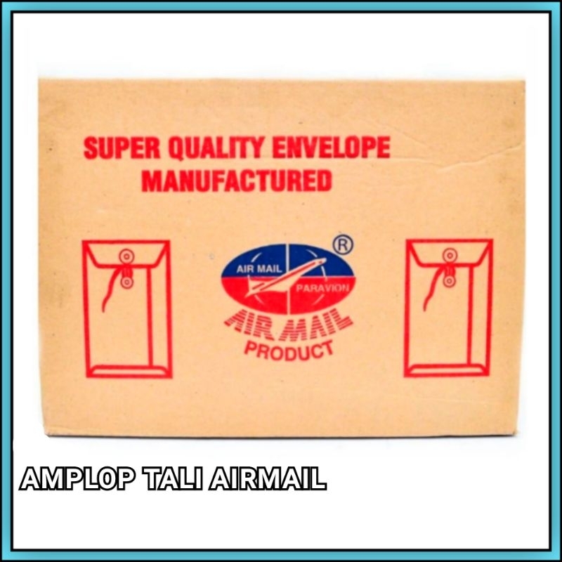 Jual 1 Pak Amplop Tali Air Mail 310 / Amplop Coklat Tali Lamaran Kerja ...