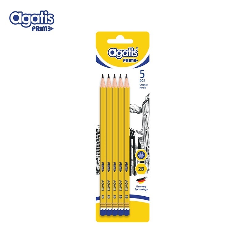 Jual Pensil Tulis Agatis Prime 1 Set Isi 5 Pcs | Shopee Indonesia
