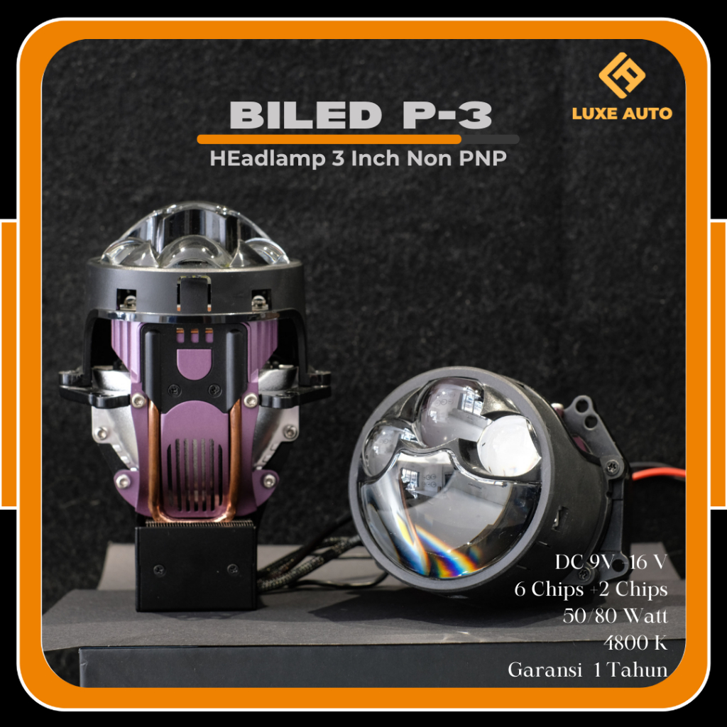 Jual Lampu BILED Mobil DIKAM P3 ,3 Inch Non PNP | Shopee Indonesia