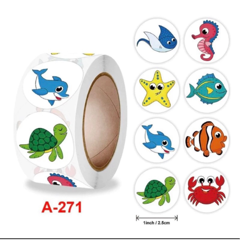 Jual ISI 10 PCS STICKER REWARD ANAK TEMA SAFARI JUNGLE | HEWAN LAUT ...
