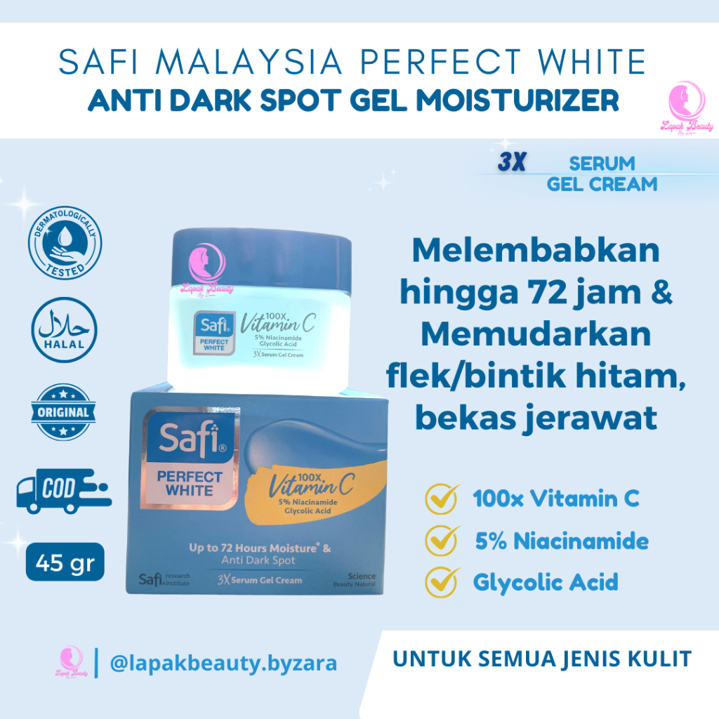 Jual Safi Anti Darkspot Dark Spot Brightening Gel Moisturizer Flek ...