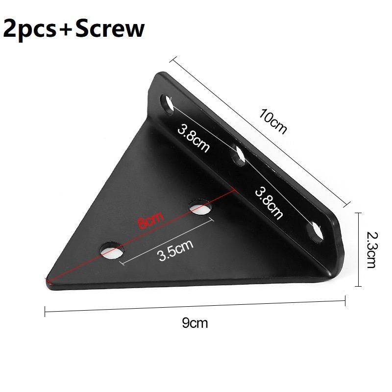 Jual 2pcs/Set Bracket Siku Dinding 100x90mm Rak Besi Siku Dinding ...