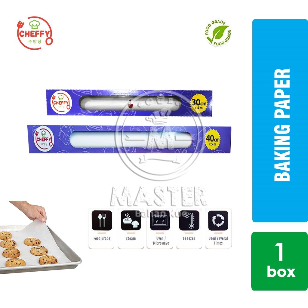 Jual Baking Paper Anti Lengket CHEFFY Kertas Roti Alas Loyang [1 Box] | Shopee Indonesia