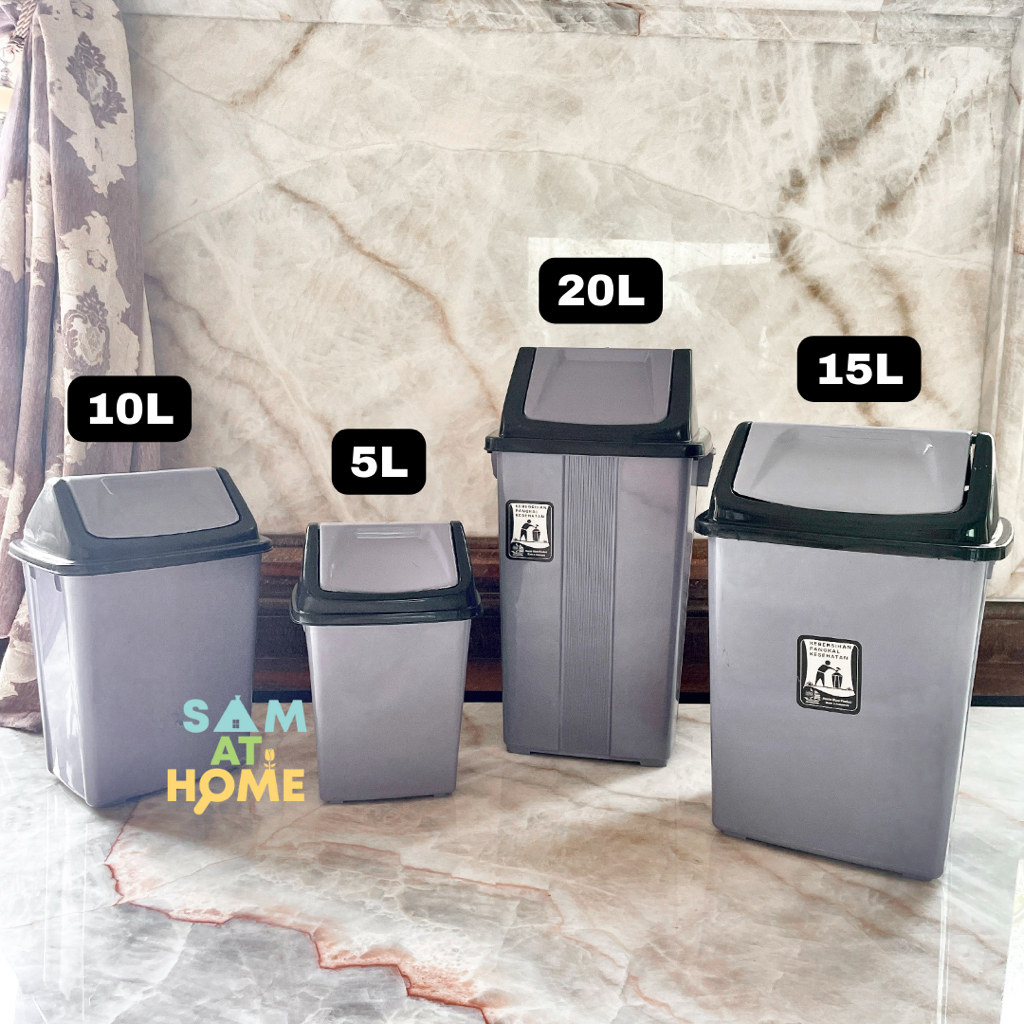 Jual Tempat Sampah Plastik / Tong Sampah Goyang 15L 20L Liter - Kecil ...