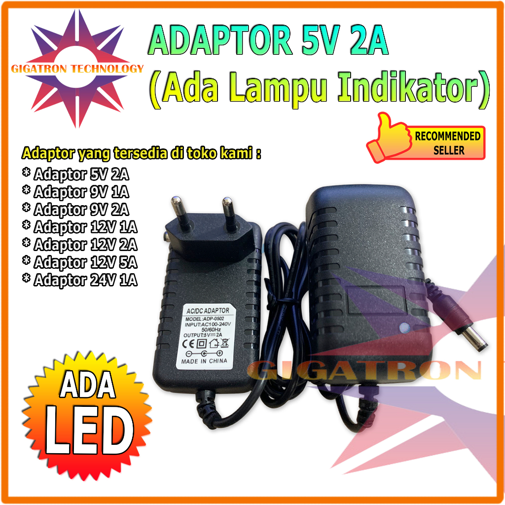 Jual Adaptor DC 5V 2A Murni Switching Adapter Power Supply HTB ...
