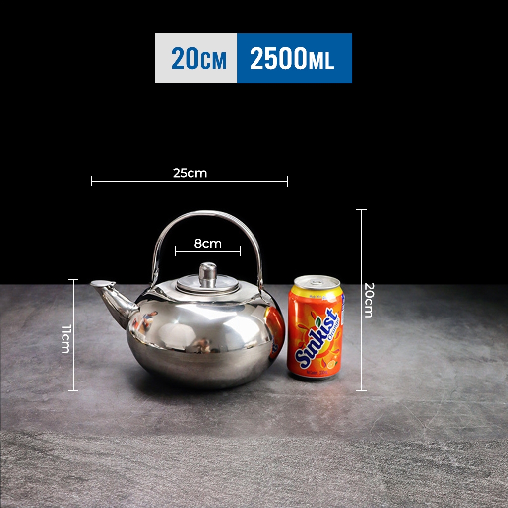 Jual Zokani Teko Air Aladin Stainless Steel - Teko Teapot Bulat Dengan ...