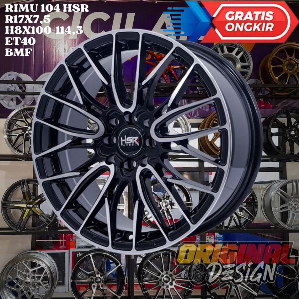 Jual Velg Mobil Ring 17 HSR RIMU R17 Untuk Fiesta , Kia Rio , Galant ...