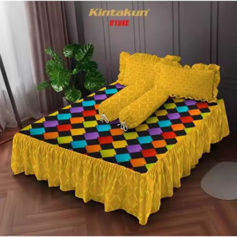 Jual Sprei Rumbai Kintakun Deluxe Motif Raduga 180x200 Cm | Shopee ...