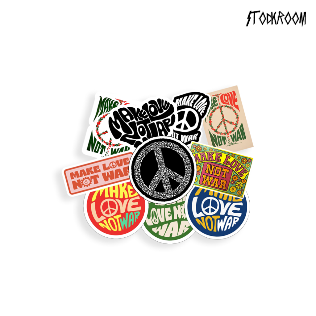 Jual (BISA COD) STIKER "MAKE LOVE NOT WAR" / PEACE / STIKER HELM ...