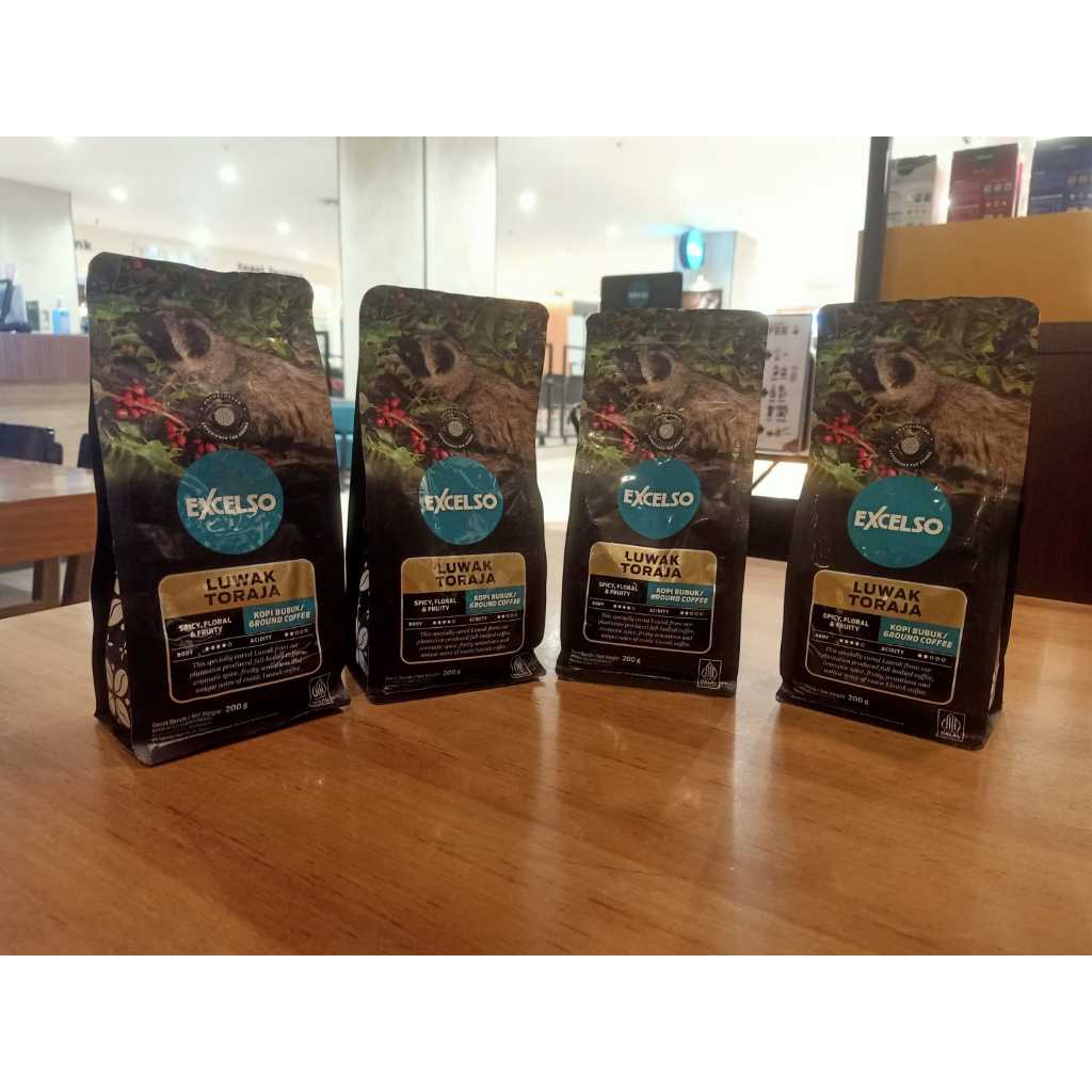 Jual EXCELSO KOPI LUWAK TORAJA 200GR SINGGLE ORIGIN 100% PURE KOPI ...