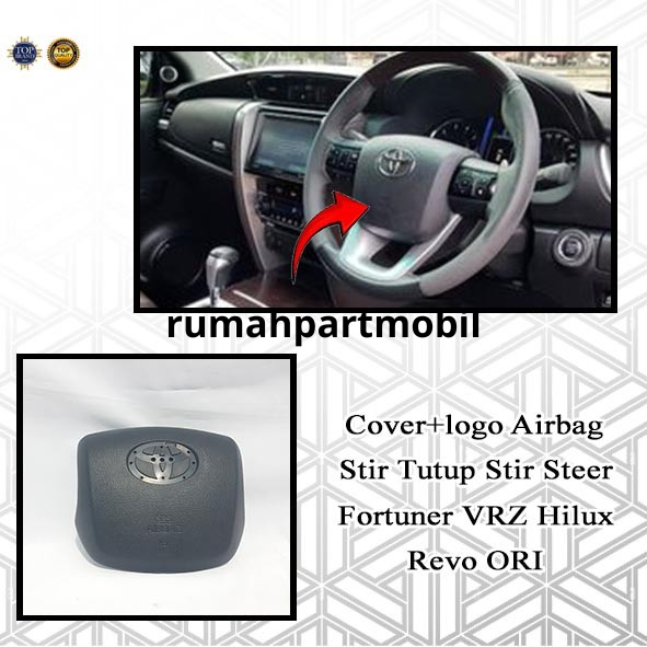 Jual Cover+logo Airbag Stir Tutup Stir Steer Fortuner VRZ Hilux Revo ...