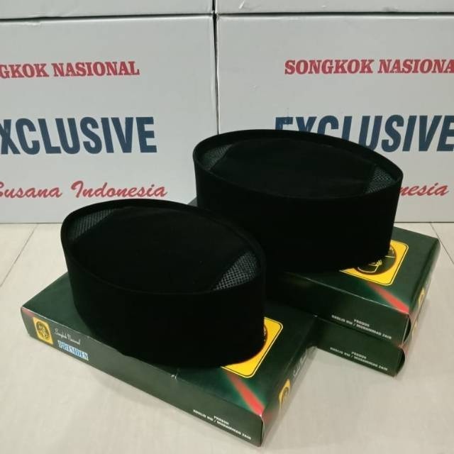 Jual KOPIAH SONGKOK PECI NASIONAL BERKUALITAS PREMIUM HITAM POLOS AC DEWASA REMAJA | Shopee ...