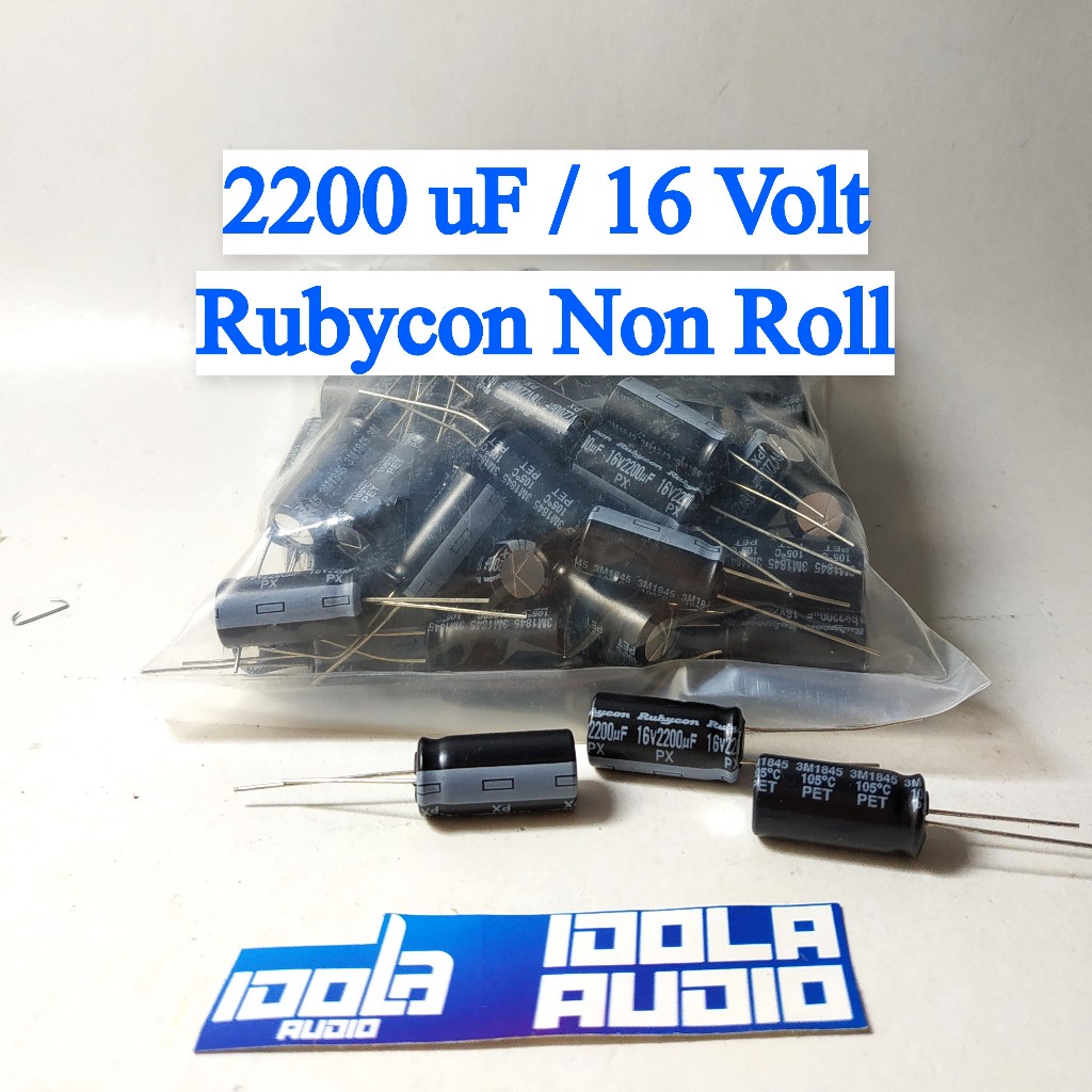 Jual RUBYCON Elco 2200 uF / 16 Volt NON ROLL | Kapasitor Elko 2200uF / 16V Rubycon | Shopee ...