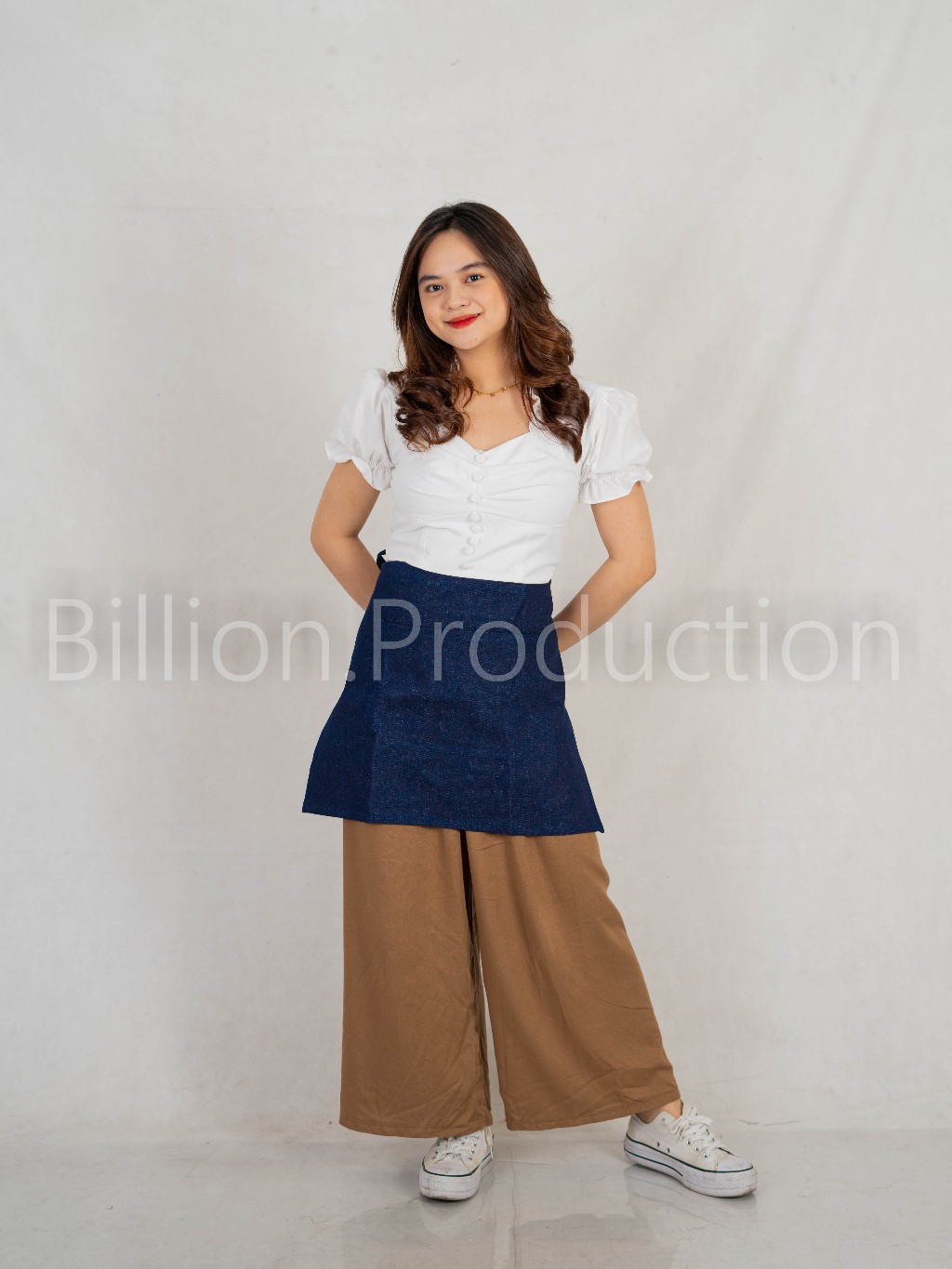 Jual Bp Apron Half Waist Denim Celemek Setengah Badan Waiter Pelayan ...