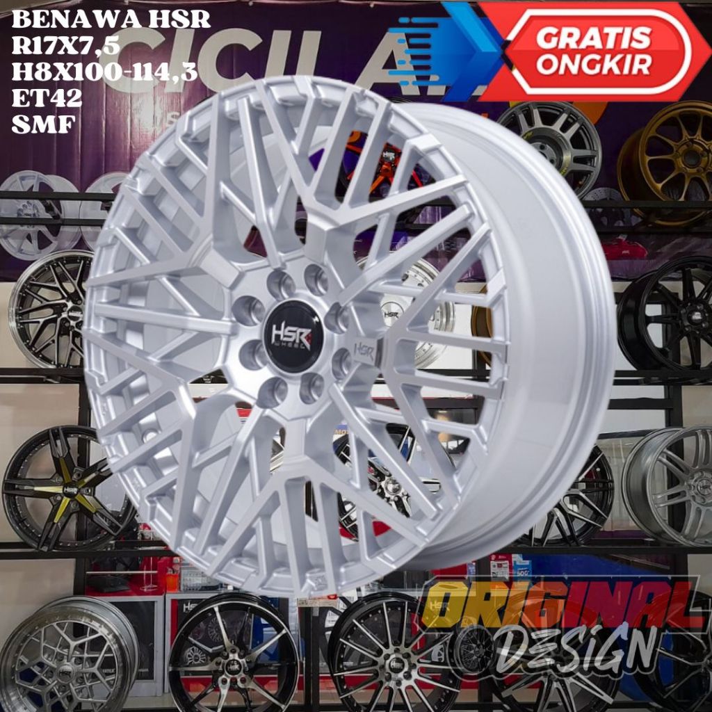 Jual Velg Mobil Ring 17 HSR BENAWA R17 LEBAR 7,5 BAUT 4 PCD 100/114,3 ET42 SMF | Shopee Indonesia