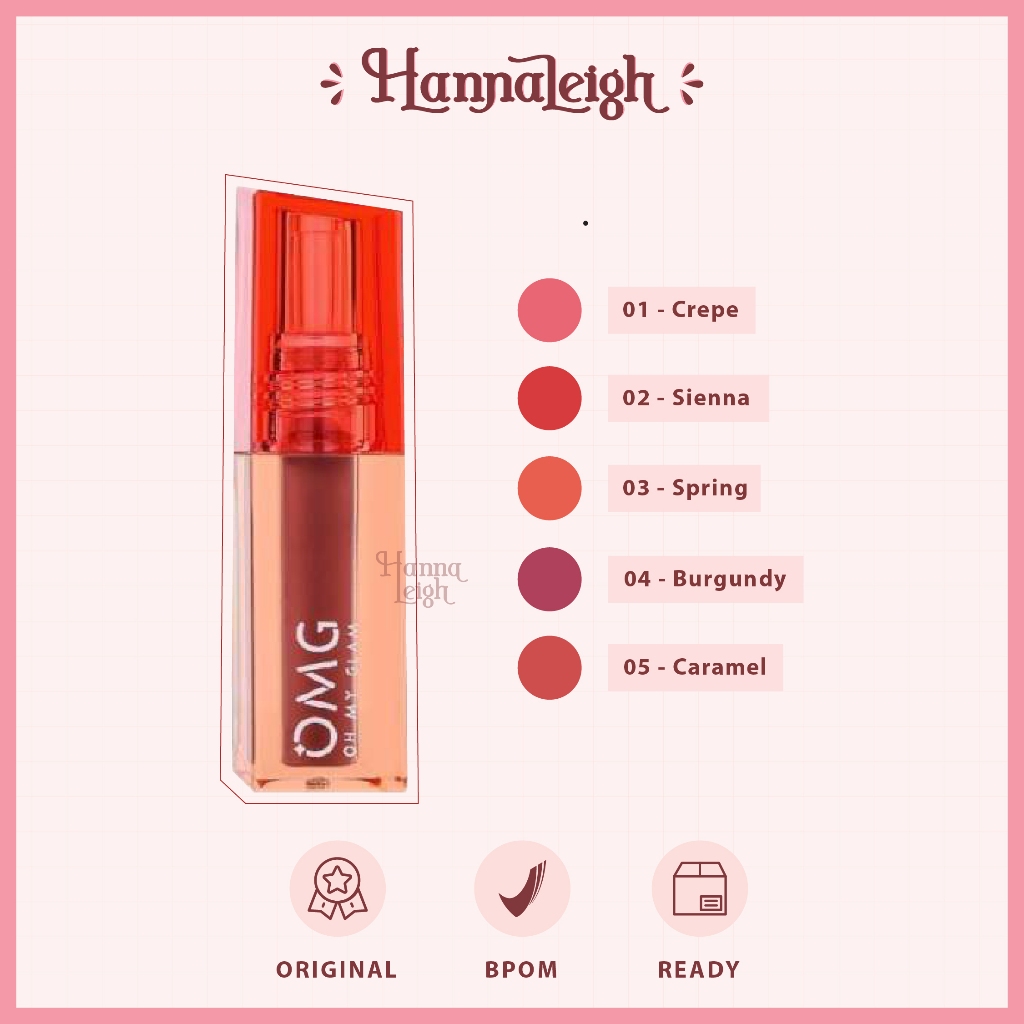 Jual OMG - Oh My Glam Glassy Lip Tint 2g | Shopee Indonesia