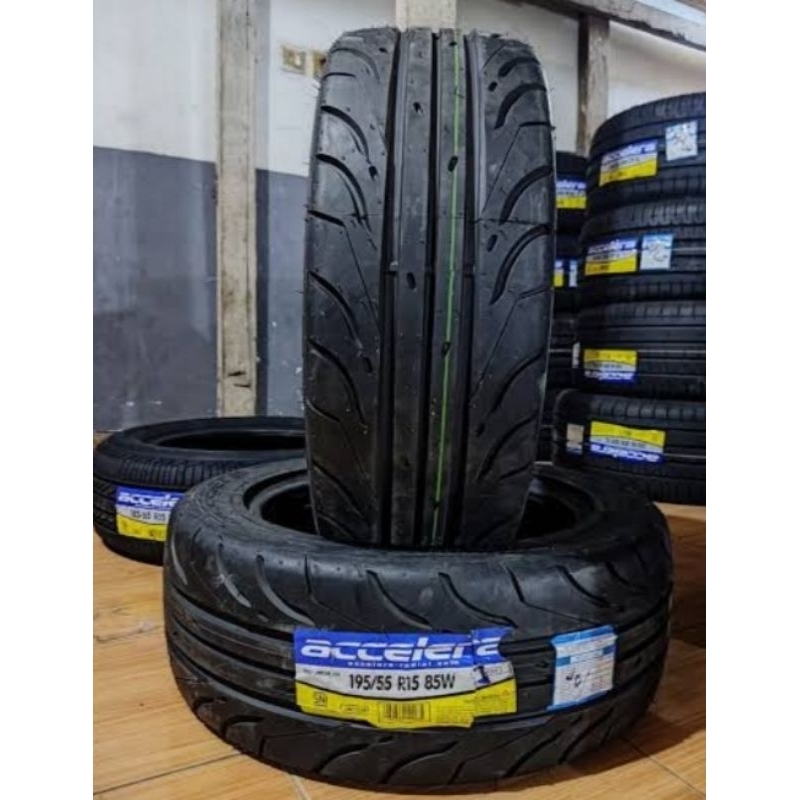 Jual ban mobil R15 195/55R15 semi slick accelera 651 sport | Shopee ...