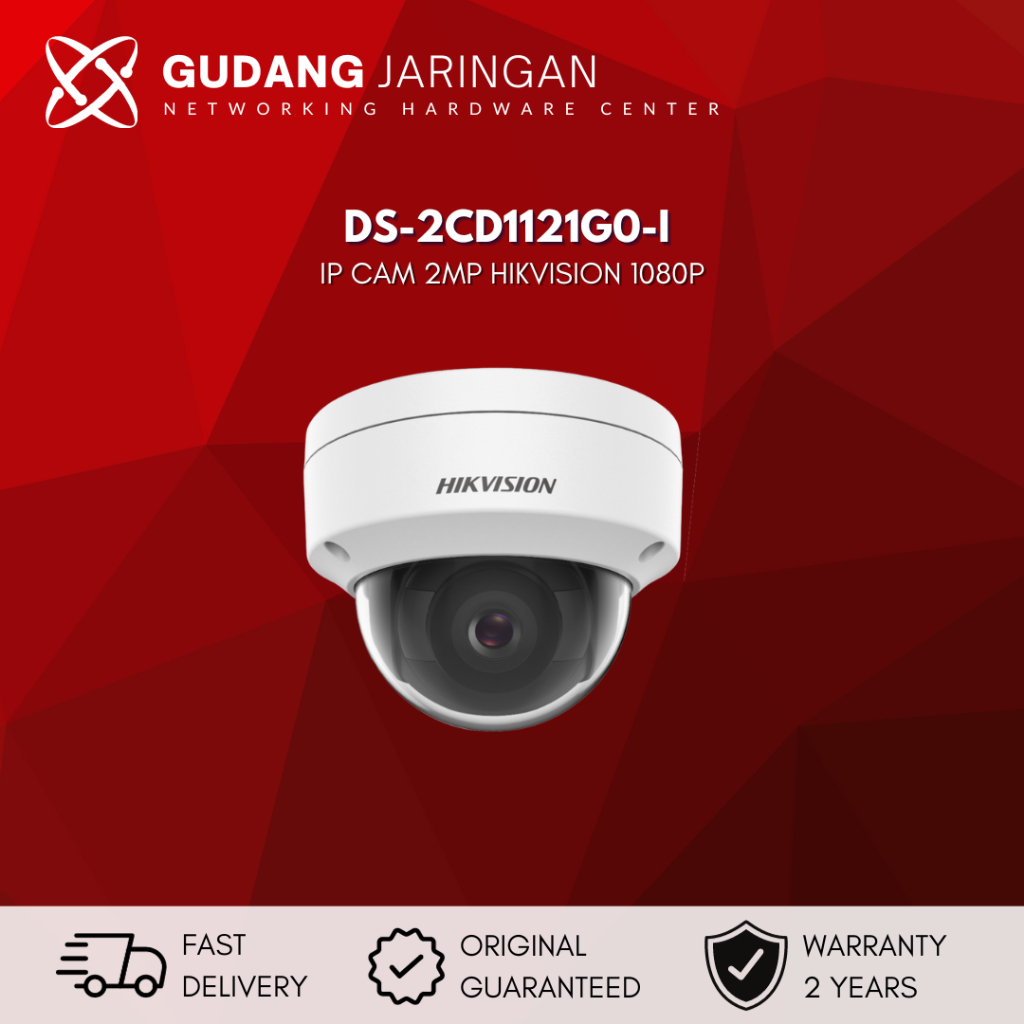 Jual DS-2CD1121G0-I - HIKVISION IP CAMERA 2MP FIXED DOME CAMERA | Shopee Indonesia