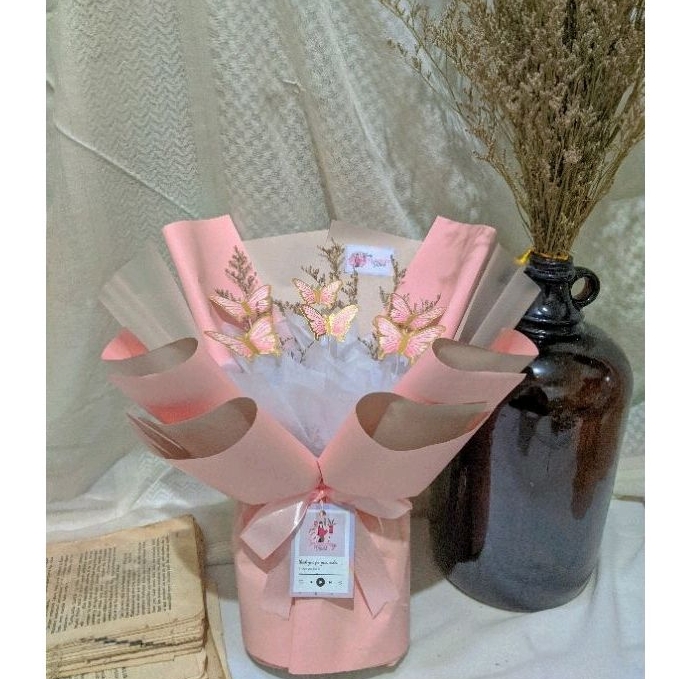 Jual Buket Lampu Kupu-Kupu Buket Kupu-kupu LED Cantik Buket Bunga Buket ...