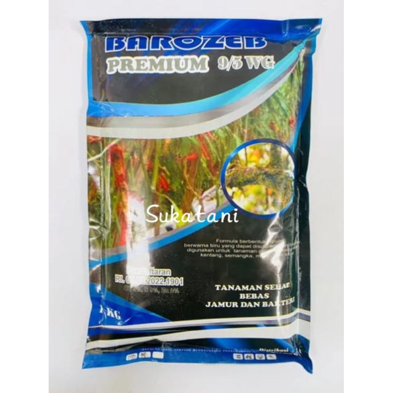 Jual Fungisida BAROZEB Premium 9/5 WG Mancozeb Biru. Berat 1kg | Shopee ...