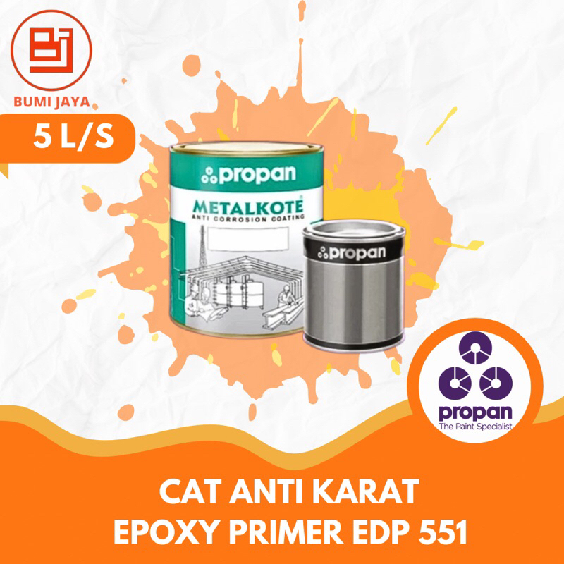 Jual cat anti karat propan metalkote epoxy primer edp 551 set 5 ltr ...