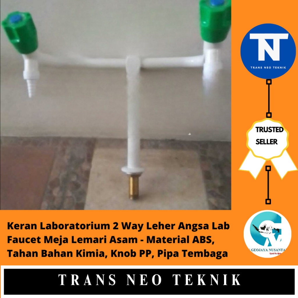 Jual Keran Laboratorium 2 Way Leher Angsa Lab Faucet Meja Lemari Asam ...