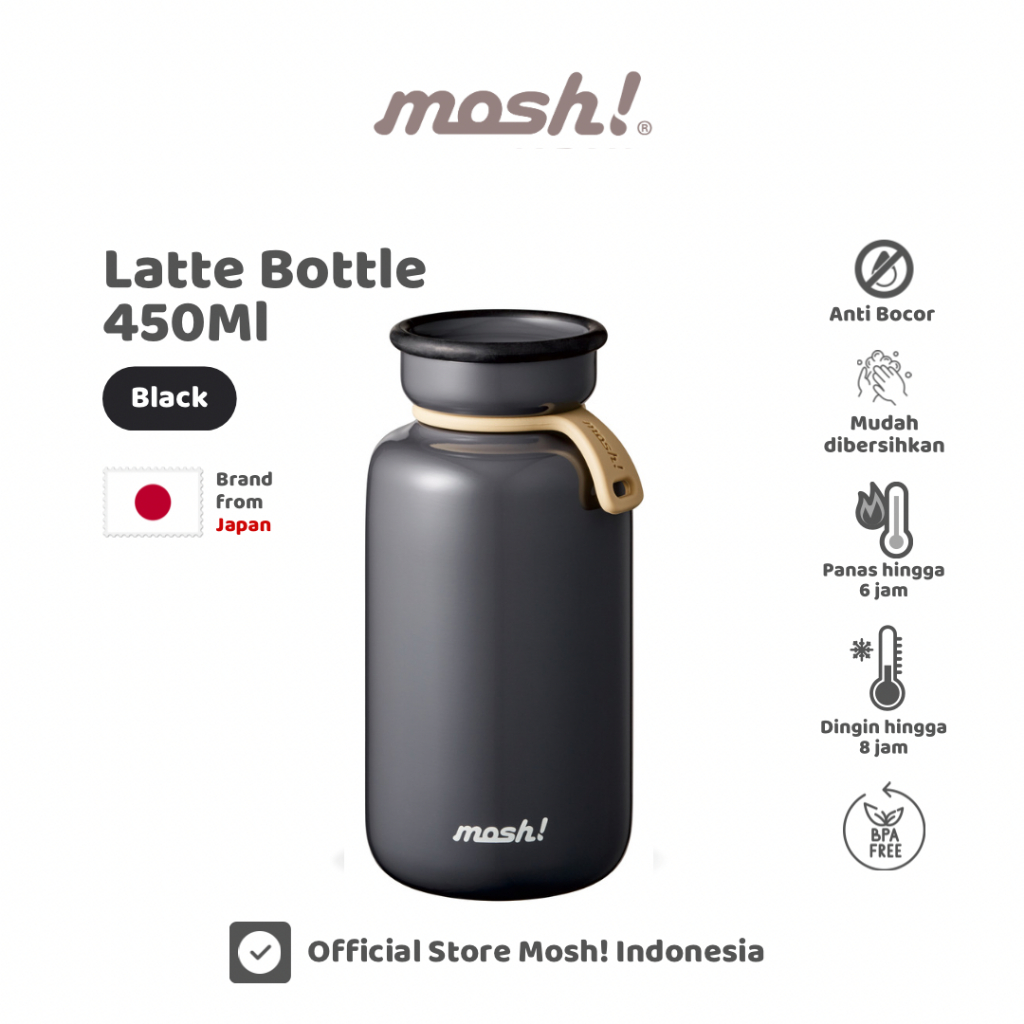Jual Mosh Bottle Latte Tumbler Stainless Steel 450ML - Botol Minum ...
