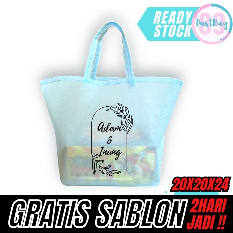 Jual TAS SPUNBOND SOUVENIR WEDDING ULTAH HAJATAN BOX NASI KOTAK CUSTOM DESAIN FREE SABLON ...