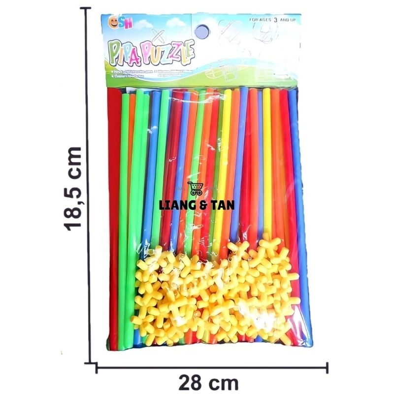 Jual Magic Straw 4D Mainan Anak Pipa Puzzle Edukasi sedotan Puzzle ...
