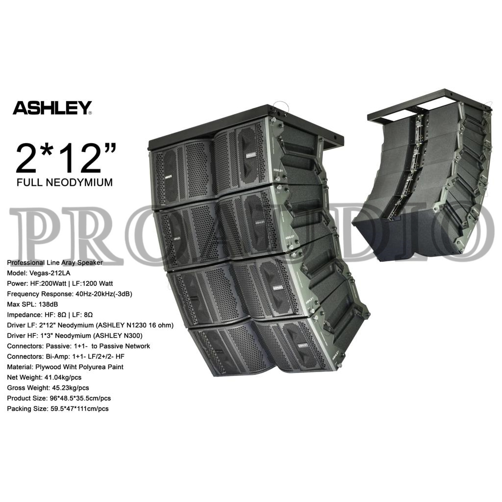 Jual SPEAKER LINE ARRAY ASHLEY VEGAS 212 LA ORIGINAL 12 INCH PASSIVE ...