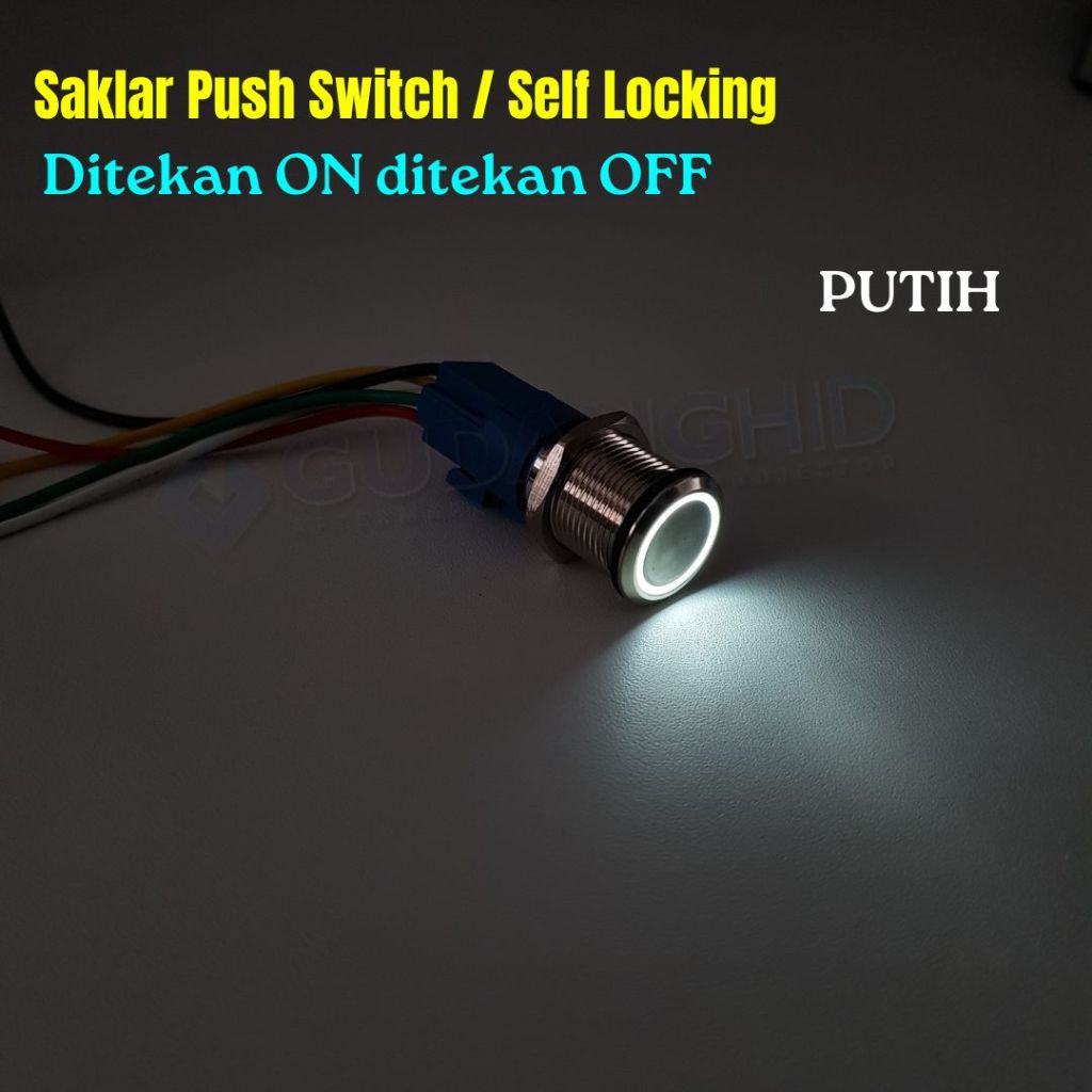 Jual Saklar Tombol On Off LED Stainless Push Button Switch Metal ...