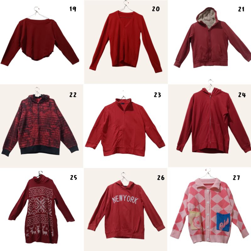 Jual Hoodie/Cardigan/Dress Edisi Merah | Shopee Indonesia