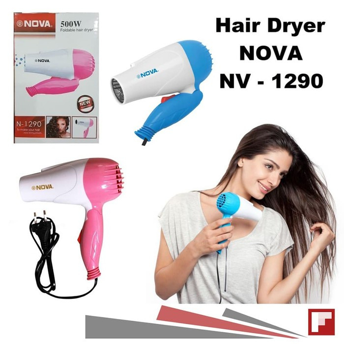 Jual Nova Hair Dryer Lipat N-1290 Pengering Rambut Travel Hair Drayer ...