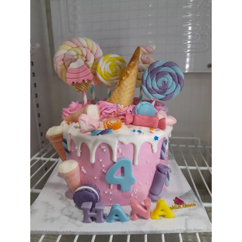 Jual Kue ulang tahun es krim / cake birthday cone candy / kue ultah ...